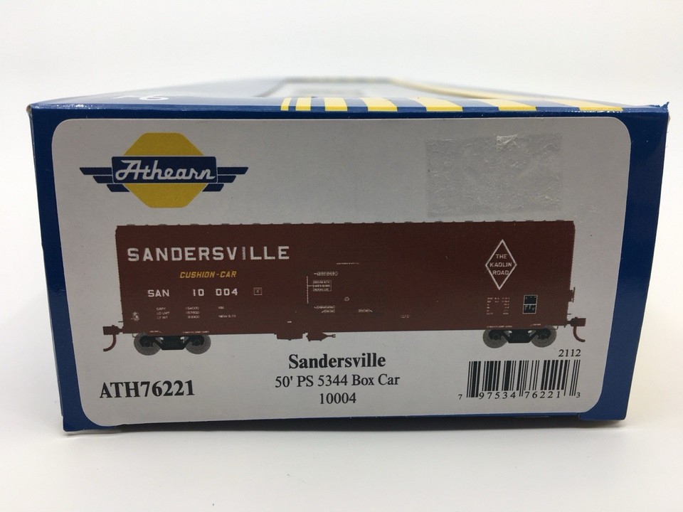 HO Athearn 76221 Sandersville 50’ PS 5344 Boxcar SAN #10004 Metal ...
