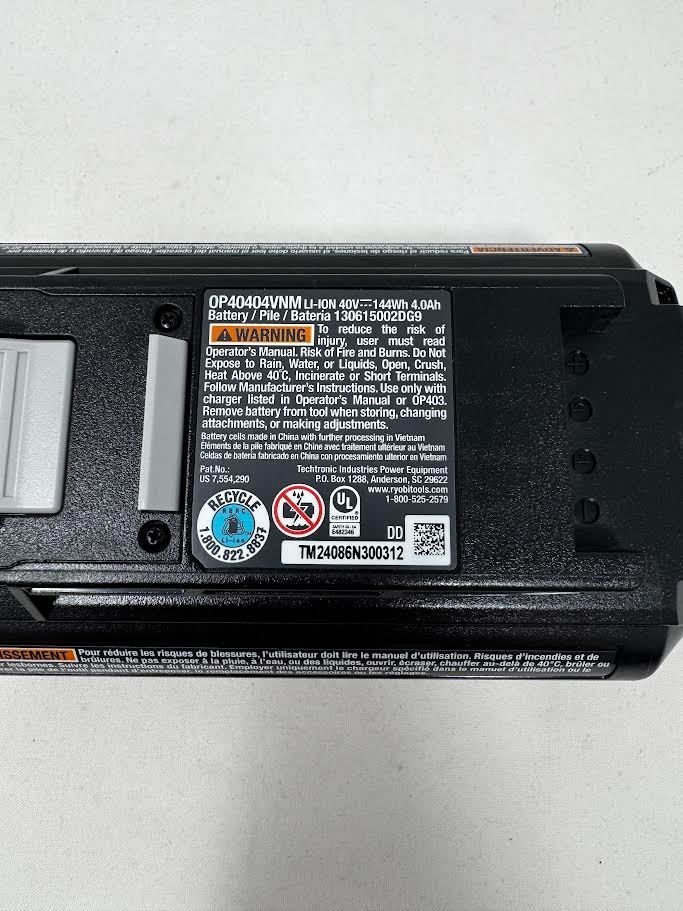For Parts Only - Ryobi 40V 4.0 Ah Lithium-Ion Battery OP40404VNM | eBay