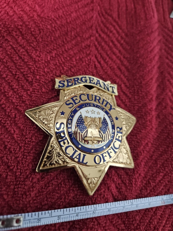 Sergeant Security Special Officer Gold 7 Point Star Hallmarked Sun ...