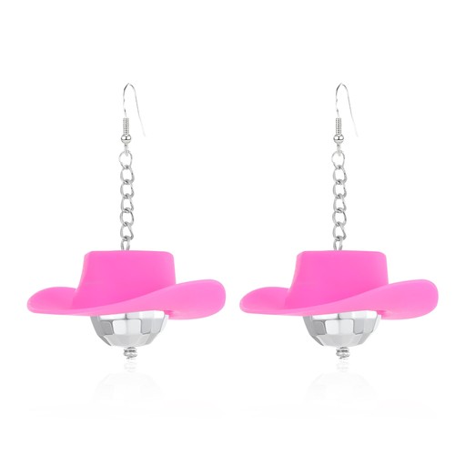 Western Disco Cowgirl Cowboy Hat Earrings Disco Ball Earrings Jewelry ...