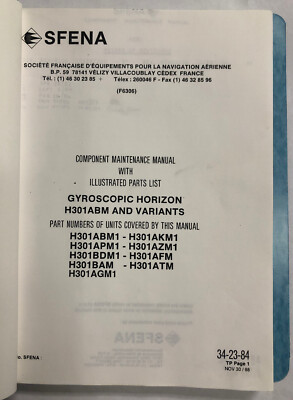 SFENA Gyroscopic Horizon H301ABM and Variants Component Maintenance ...