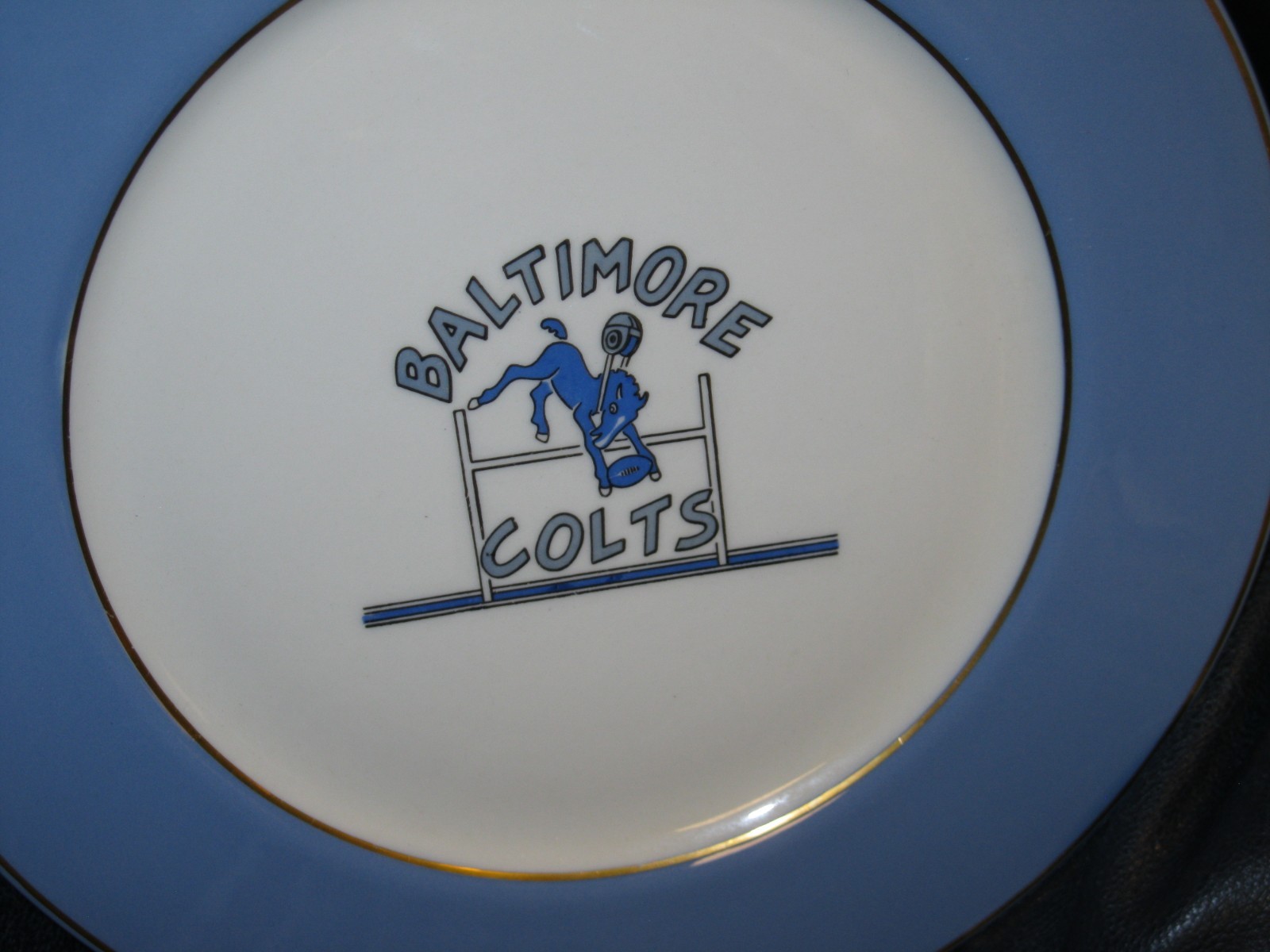 1958 Championship Baltimore Colts Football Collectors Blue Plate ...