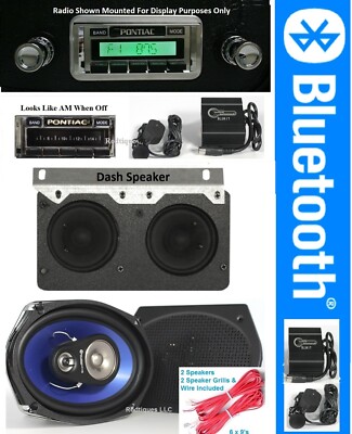 1968-1972 Pontiac GTO Tempest LeMans Bluetooth Radio + Speakers 630 BT ...