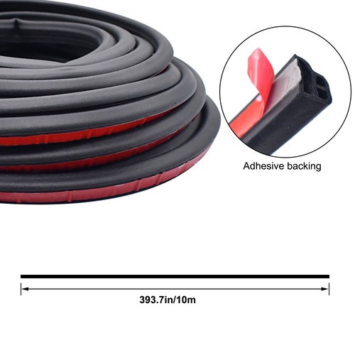 32.8Ft Car L-Shaped Door Rubber Sealing Strip Weatherstrip Edge Molding ...