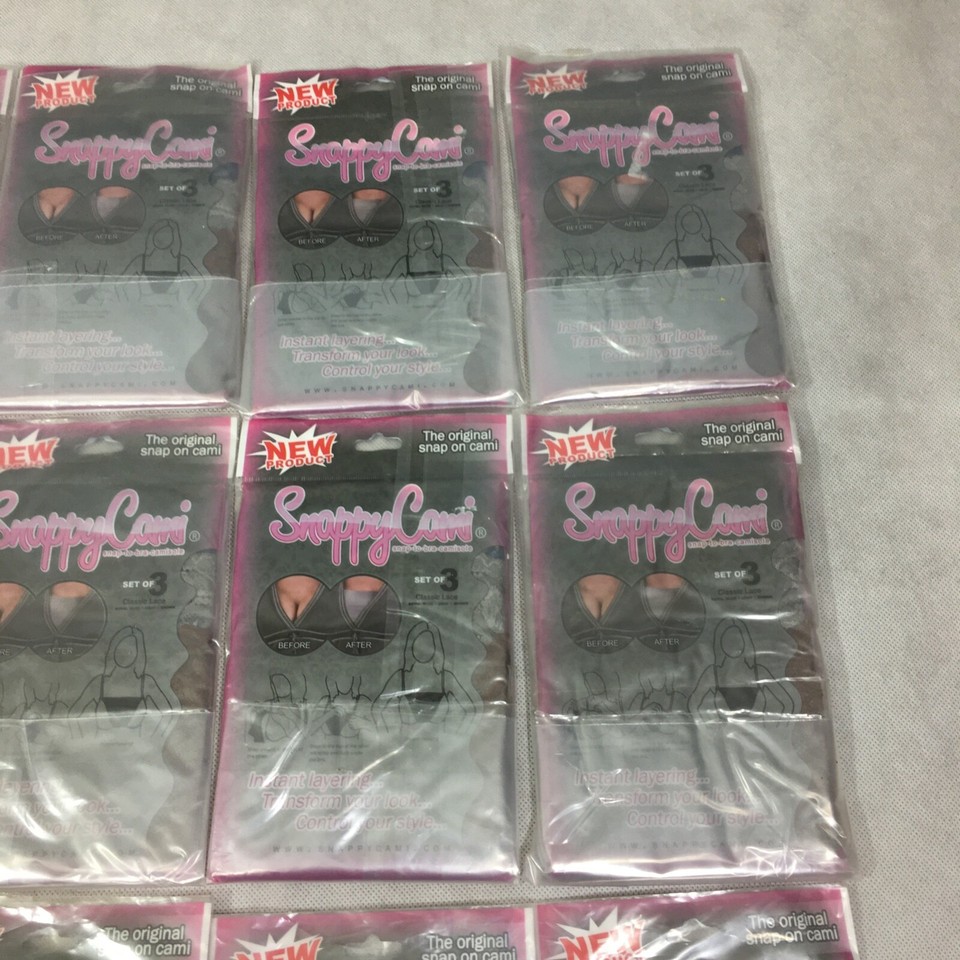 Snappy Cami Snap To Bra Camisole Set of 3 Classic Lace Royal Blue Gray ...