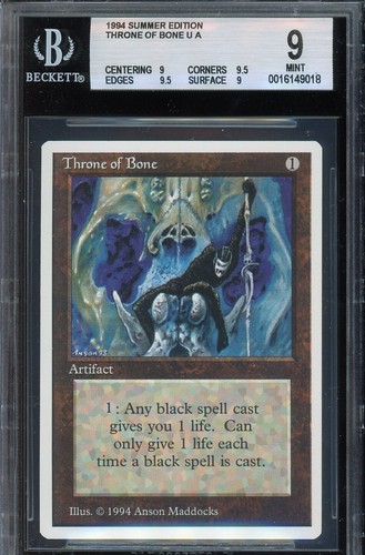 MINT BGS 9 Summer Magic Throne of Bone ~ QUAD+9.5 SUBs ~ Vintage MTG | eBay