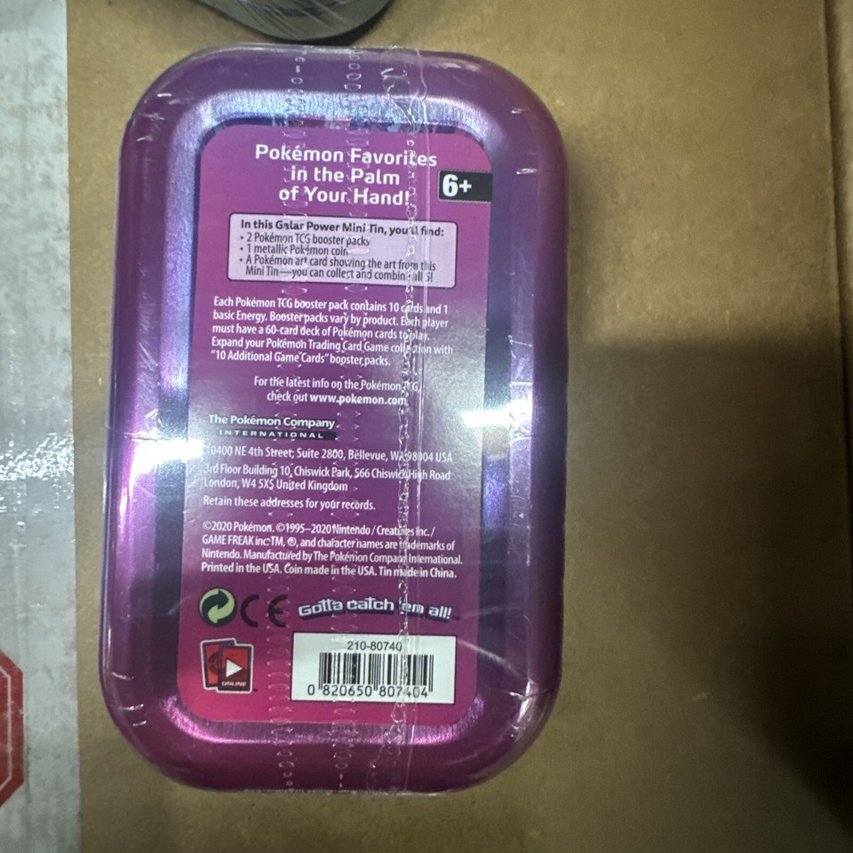 Pokemon TCG Galar Power Mini Tin New - 2 Booster Pack 820650807404 | eBay