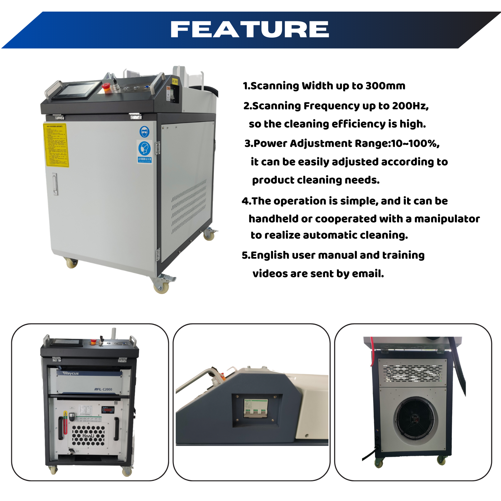 Handheld Laser Cleaning Machine Rust Dirt Paint Removal Machine ...