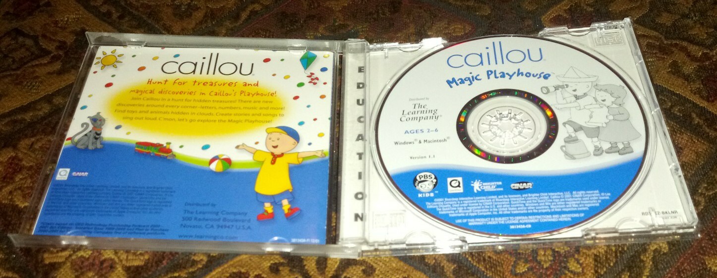 Caillou MAGIC PLAYHOUSE - Children Ages 2-6 Educational PC Game - BRAND ...