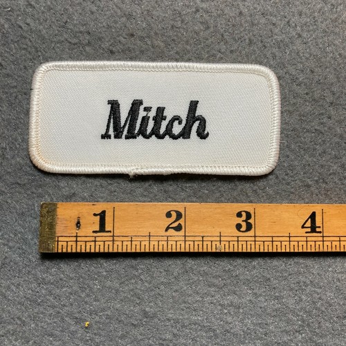 Vintage Mitch Name Patch Work Uniform Tag Shop Worker * | eBay