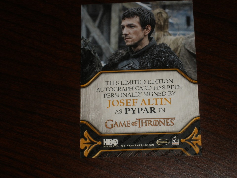 2024 Game of Thrones Legends of the Realm Legacy Auto Josef Altin as ...