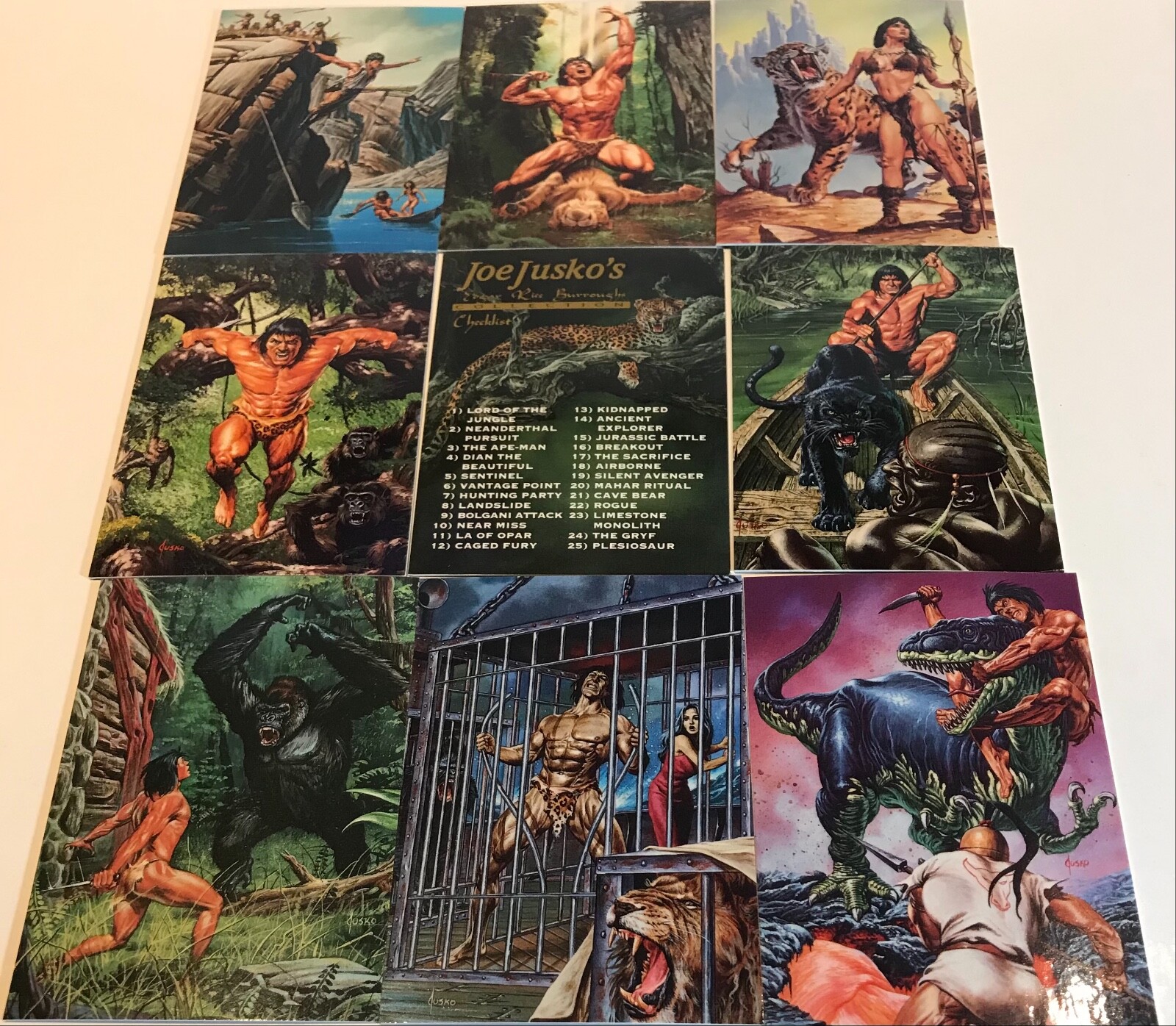 1994 FPG Joe Juskos Edgar Rice Burroughs Complete 60 Thick Card Fantasy ...