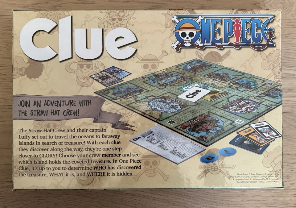 One Piece Animated: Clue Board Game. Limited Edition Brand New. Sealed ...