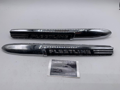 1946 47 48 Chevrolet Fleetline accessory BOMB Guide chrome emblem ...