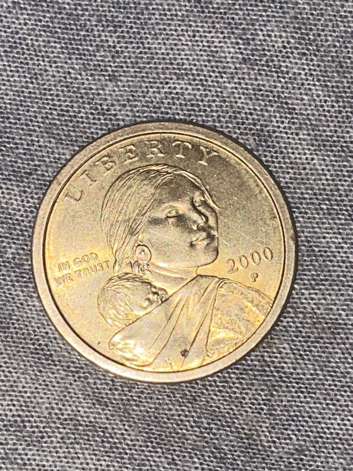2000- P. Sacagawea 1 Dollar Gold Colored Coin Defective-Circulated | eBay