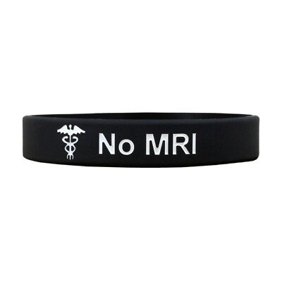 No MRI Medical Alert Wristband Awareness For Heart Conditions Disease ...