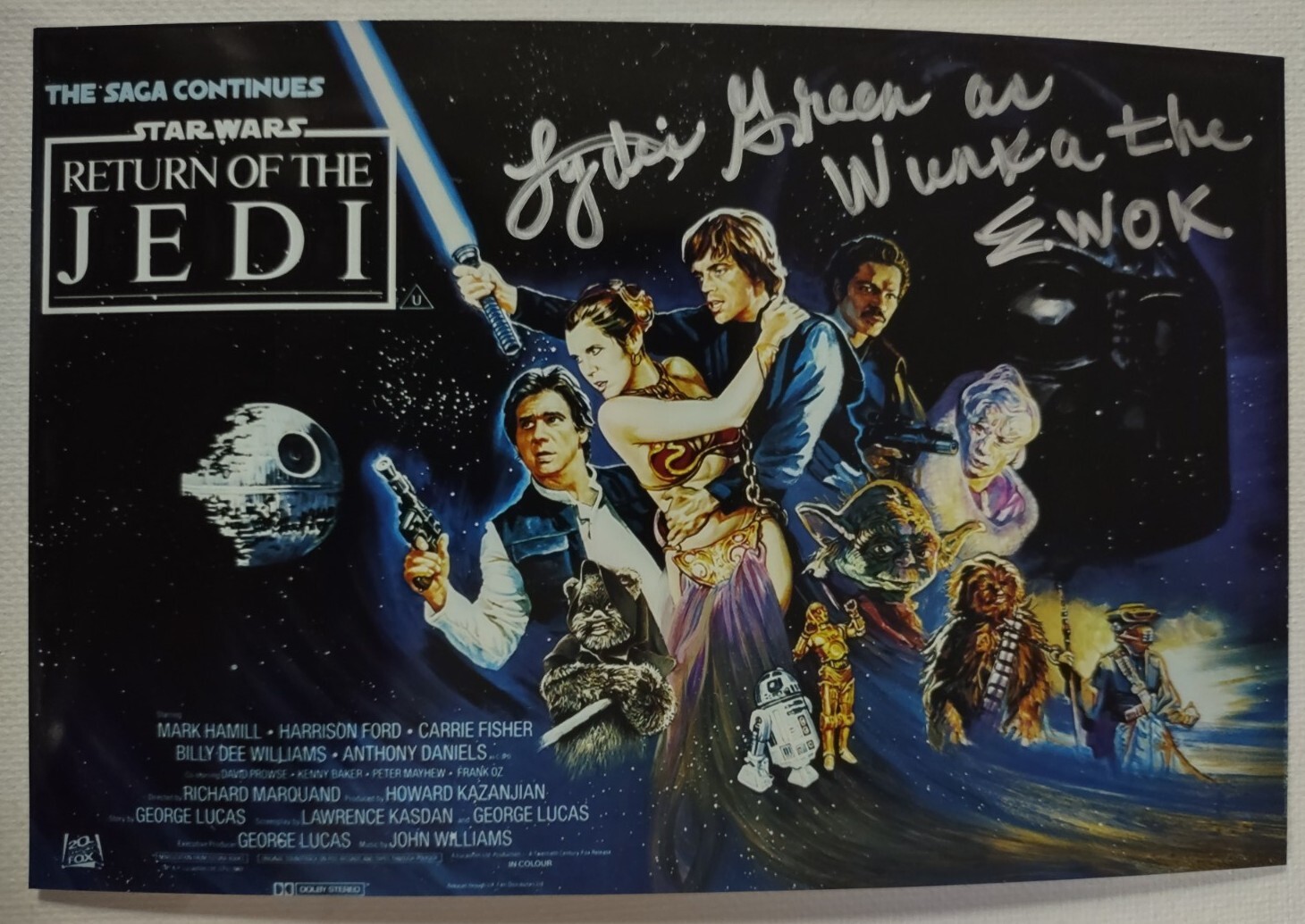STAR WARS RETURN OF THE JEDI LYDIA GREEN EWOK SIGNED AUTOGRAPHED 4x6 ...