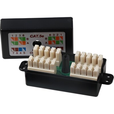 Knightsbridge NETJBC5E UTP CAT5e Junction Box, IP20, Black | eBay UK