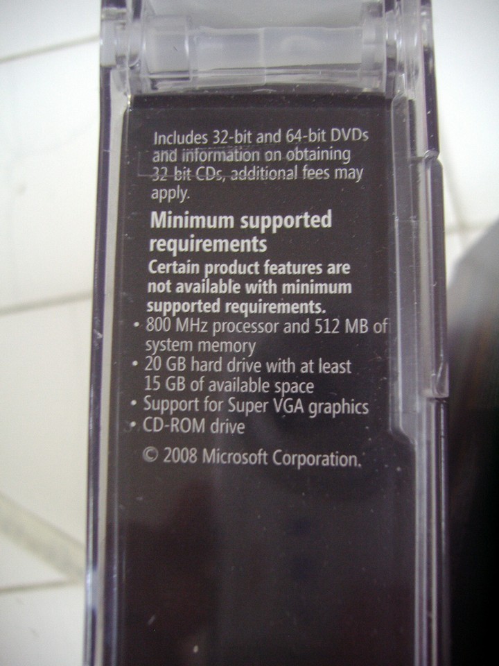 Microsoft Windows Vista Ultimate Full 32 Bit & 64 Bit DVDs =RETAIL BOX ...