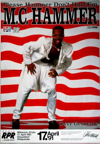 MC HAMMER - 1991 - Live In Concert - Please Hammer Tour - Poster ...