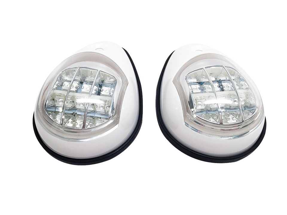 MARINE BOAT WHITE COVER GREEN STARBOARD RED PORT LED NAVIGATION LIGHT ...
