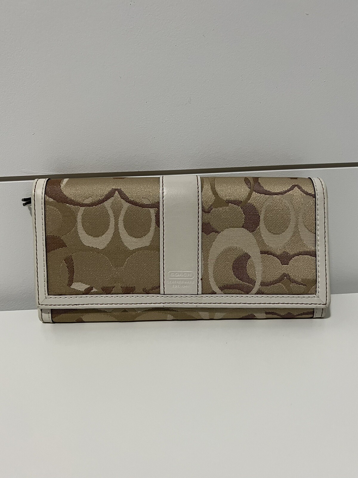 Coach Signature Slim Envelope Wallet Khaki - Gem