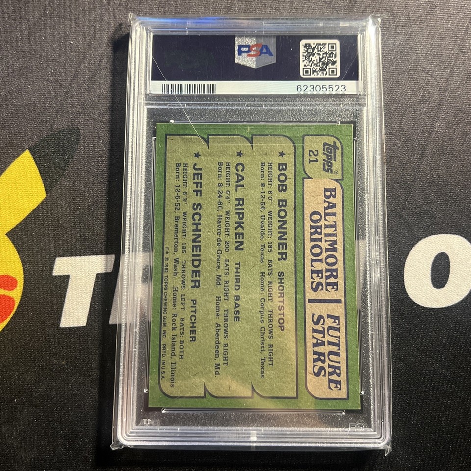 1982 Topps Cal Ripken Jr RC #21 PSA 7 Near Mint Orioles Hall of Fame ...