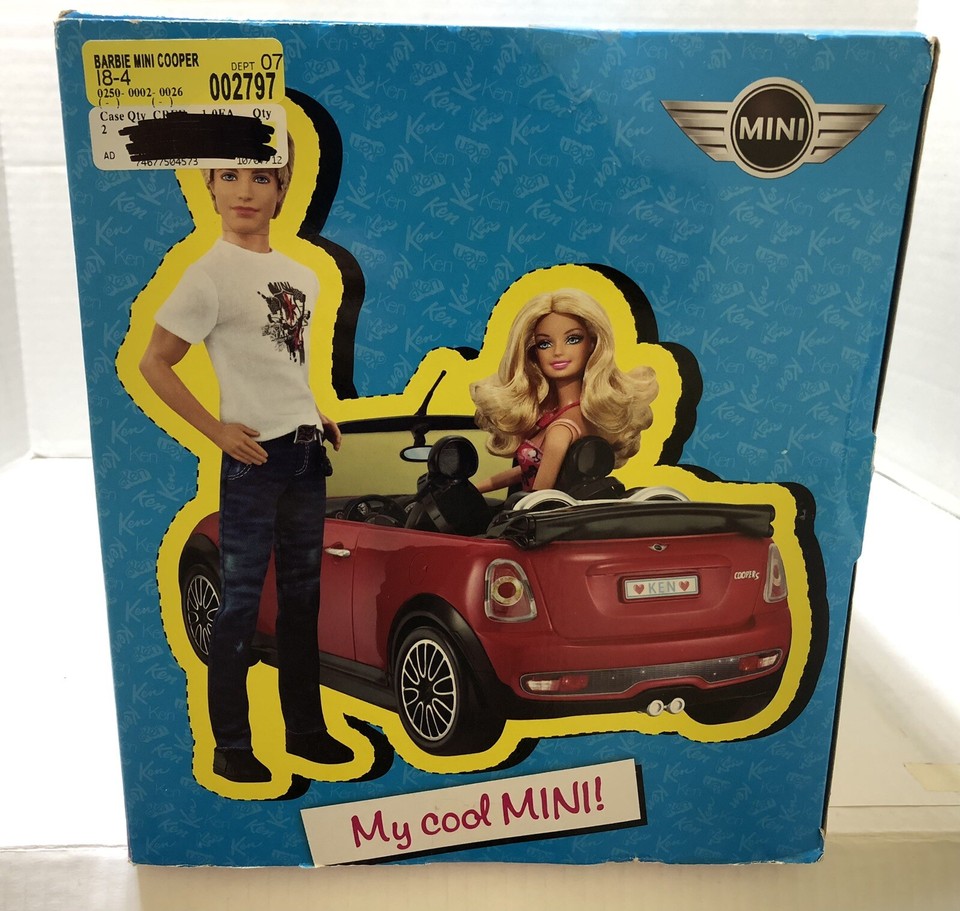 2011 Mattel Barbie Ken's "My Cool Mini" RED Convertible Mini Cooper ...