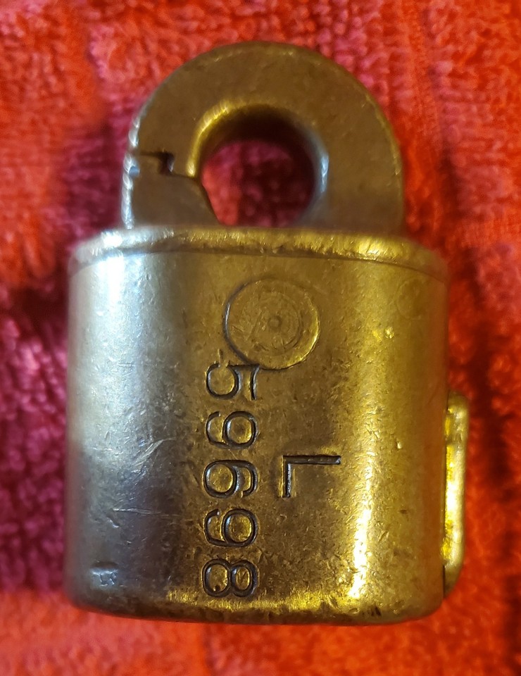 Antique Brass US Registered Mail Post Office Rotary Padlock Lock | eBay