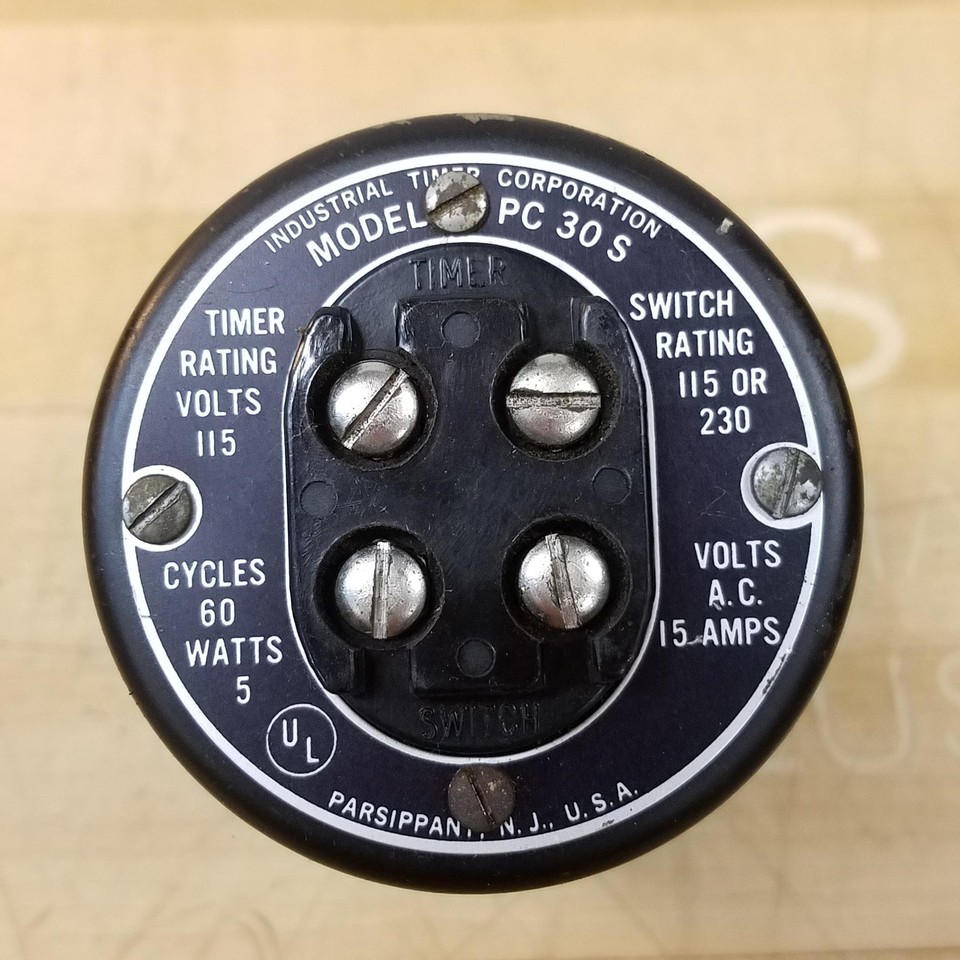 Industrial Timer Corp. PC 30 S, 30 Second Timer, 120V, 60 Cycles, 5 ...