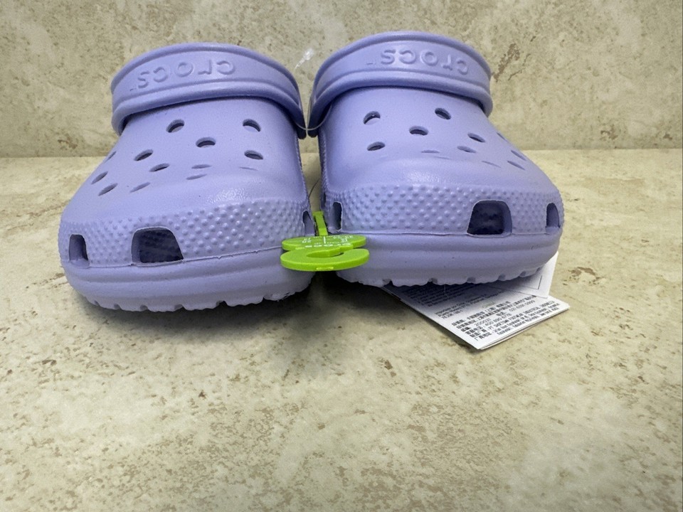 Crocs Clogs Kids US J2 Lilac Purple Heel Strap Comfort Casual Shoes ...