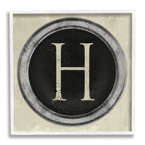 Letter H Initial Typewriter Key Vintage Shape, Designed by Daphne ...