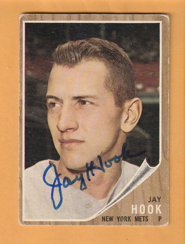 Jay Hook New York Mets AUTO Signed 1962 Topps Northwestern Wildcats | eBay