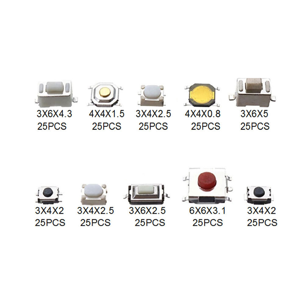 250pcs Car Micro Switches for Mini Remote Key Fob Push Button Repair ...