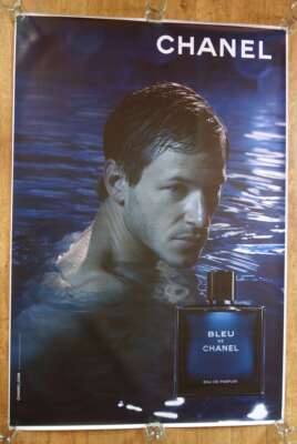 CHANEL BLEU DE CHANEL Gaspard Ulliel original LARGE 6x4 ft BUS SHELTER ...