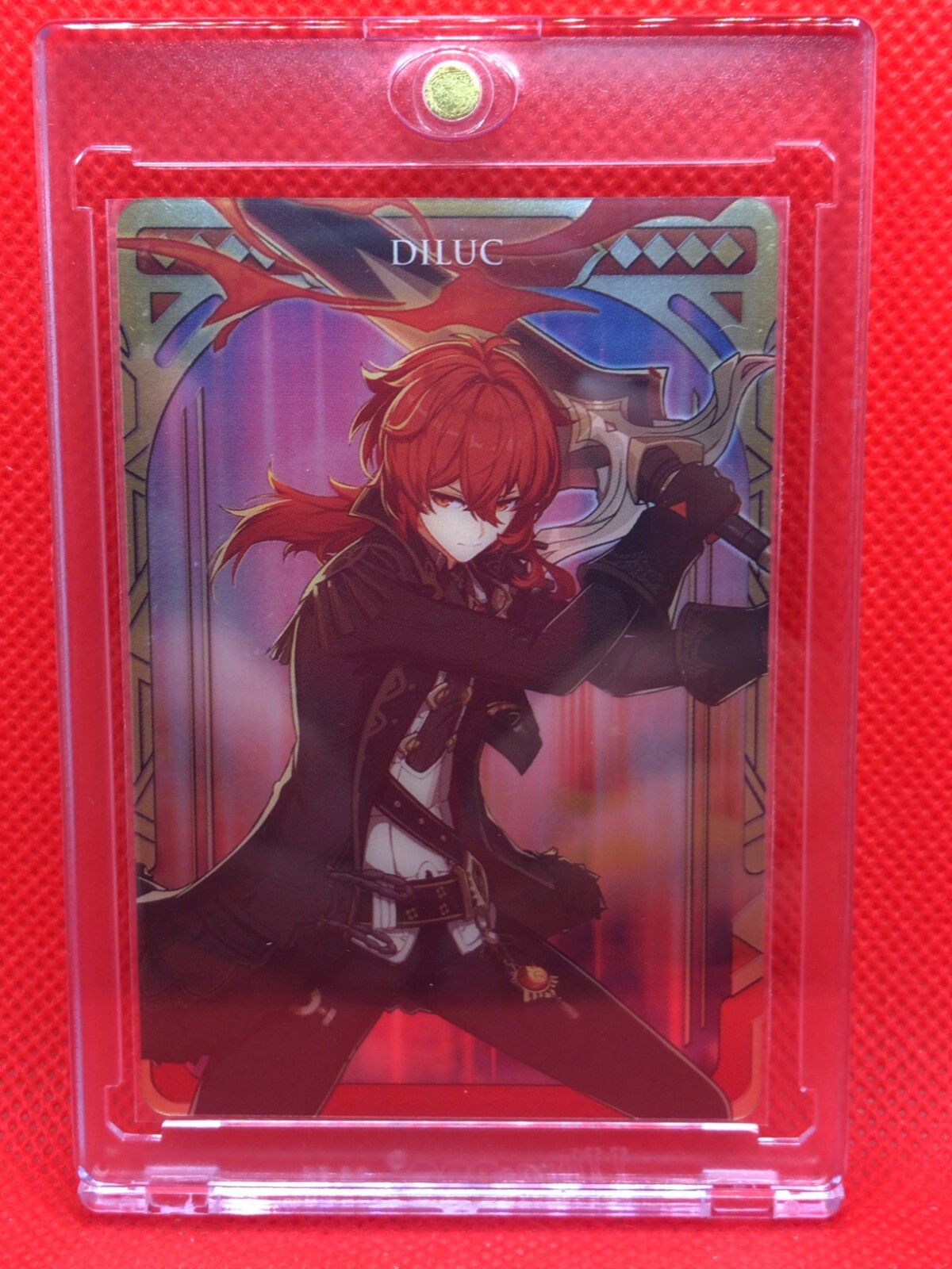 DILUC Genshin Impact Collectable Metallic Card Anime miHoYo Bandai 09 ...