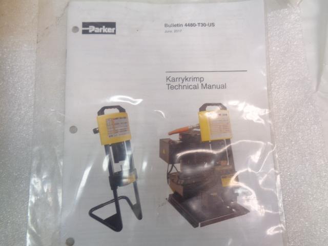 PARKER 82C-CHD KARRYKRIMP CRIMPING MACHINE WITH SILVER BLACK DIE RINGS ...