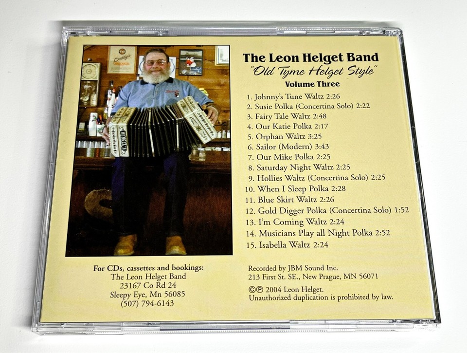THE LEON HELGET BAND POLKA CD "OLD TIME HELGET STYLE" SUPER CD 15 GREAT ...
