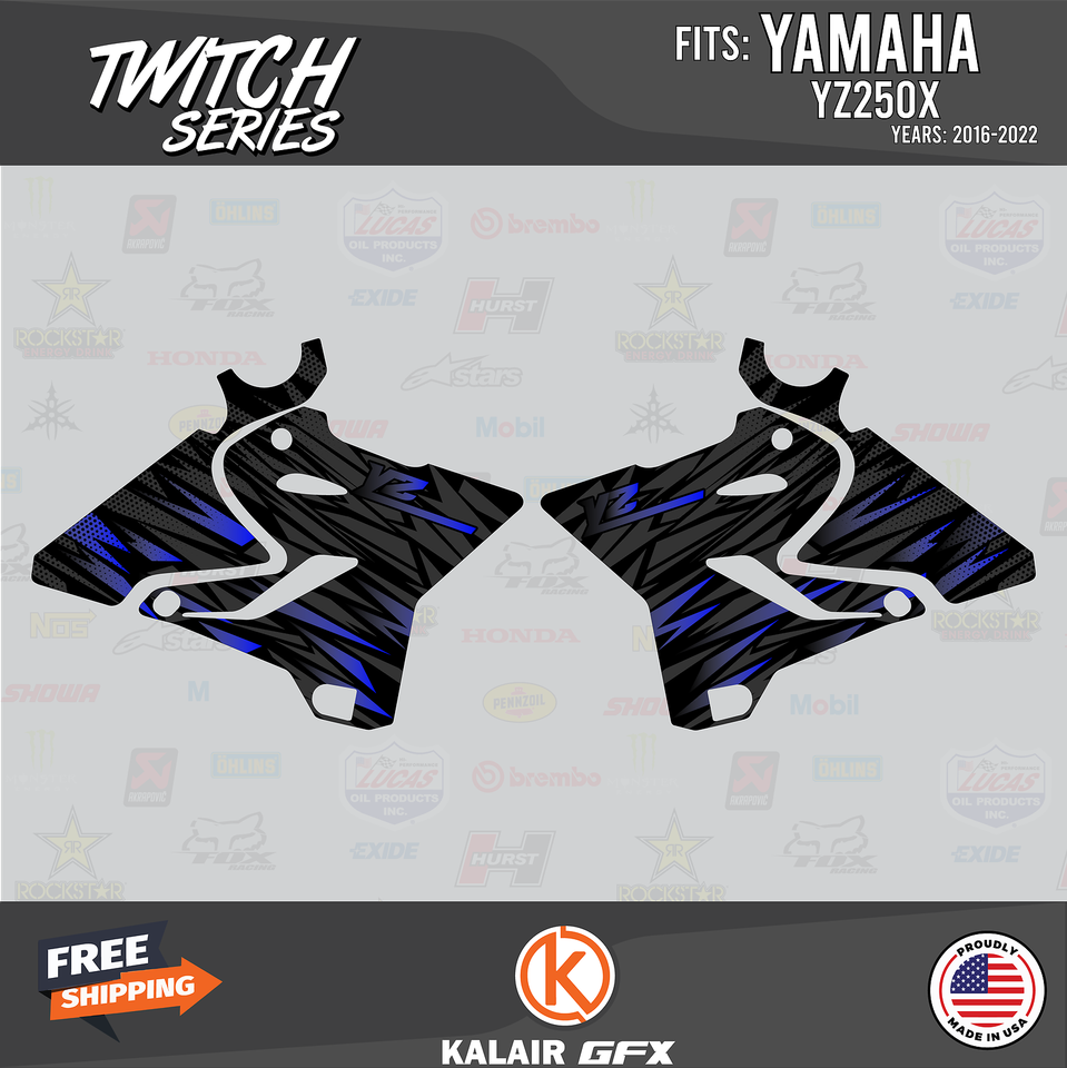 Graphics Kit for Yamaha YZ250X (2016-2022) Twitch-blue-shift | eBay