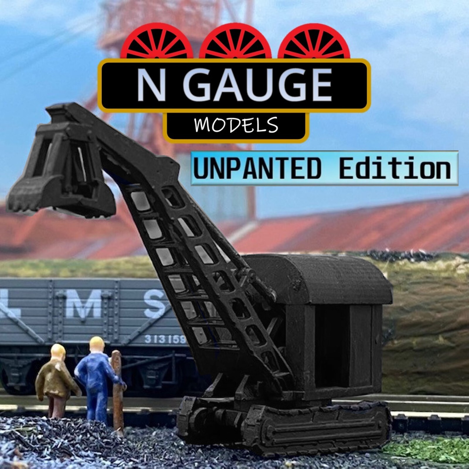 UNPAINTED - N Scale Gauge Tracked Steam Grabber 1:148 (Quarry Coal ...