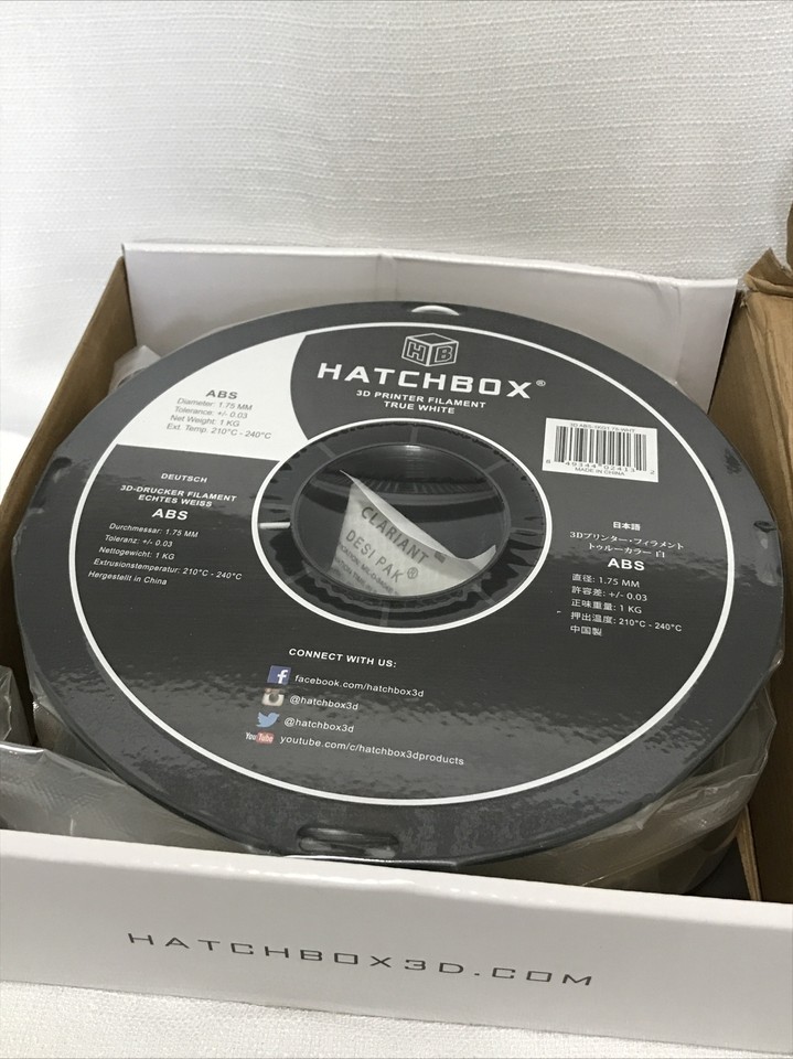 HATCHBOX ABS 3D Printer Filament, Dimensional Accuracy +/- 0.03 mm, 1 ...