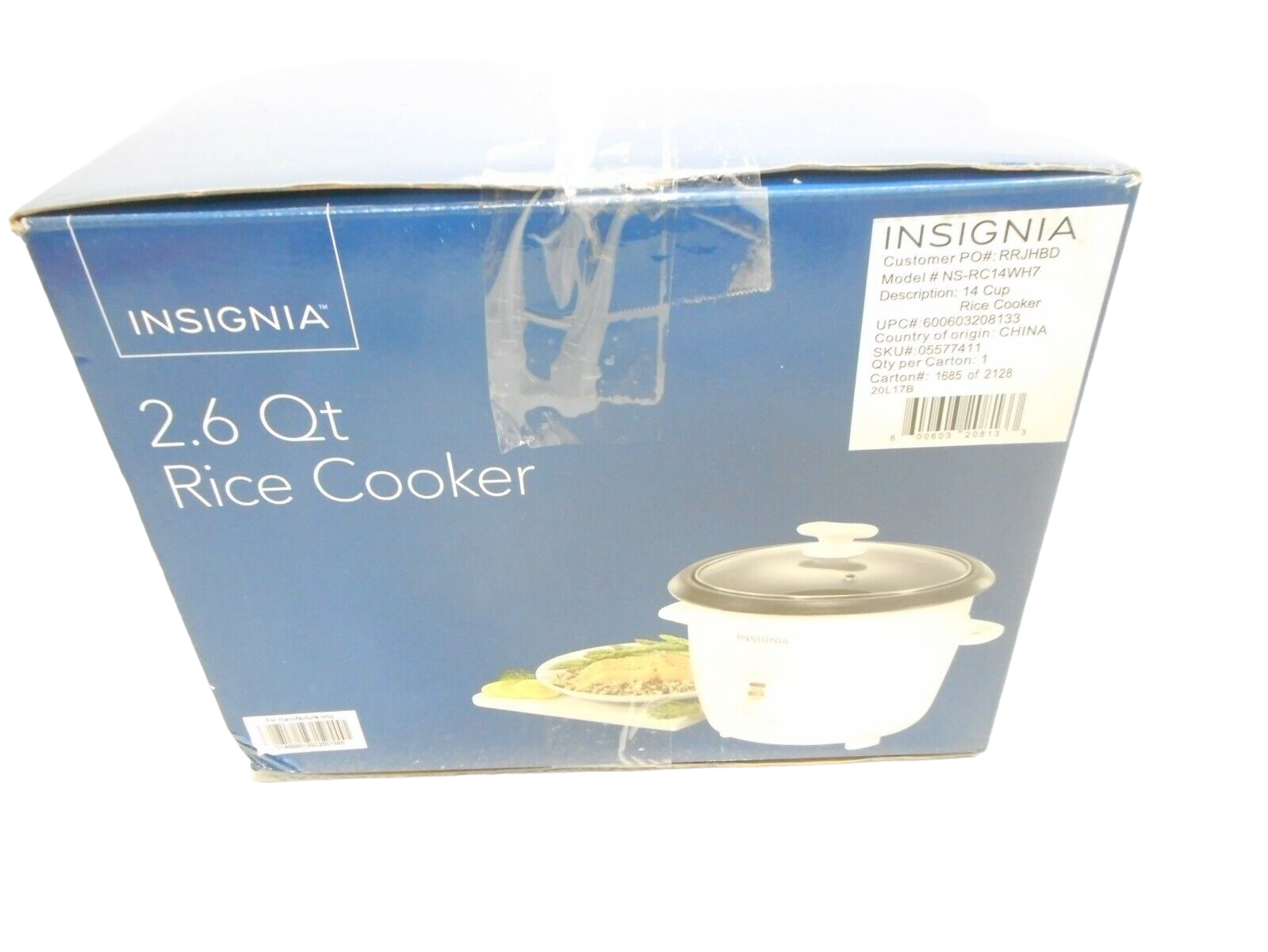 Insignia - 2.6-Quart Rice Cooker - White - (NS-RC14WH7) NEW | eBay