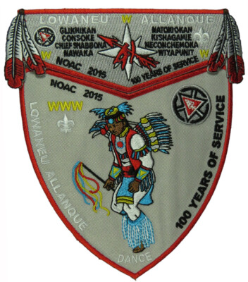 Lowaneu Allanque Lodge 41 Three Fires IL 2015 NOAC Set Flap RED Bdr ...