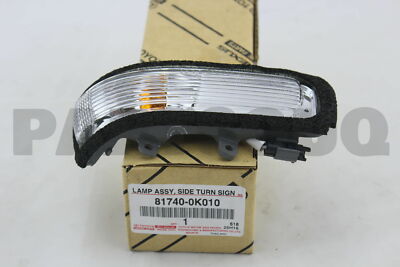 817400K010 Genuine Toyota LAMP ASSY, SIDE TURN SIGNAL, LH 81740-0K010 ...