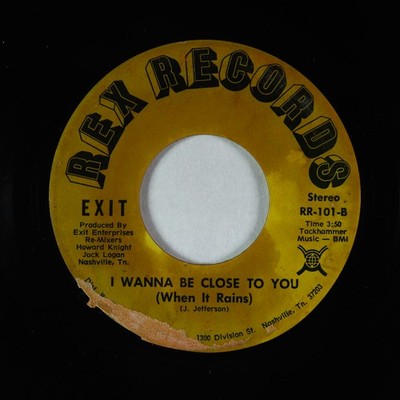Crossover Soul/Funk 45 - Exit - I Wanna Be Close To You - Rex | eBay
