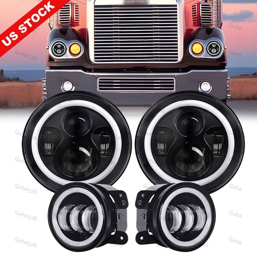 For Freightliner Coronado Century Class LED Headlights DRL Fog Lights 7 ...