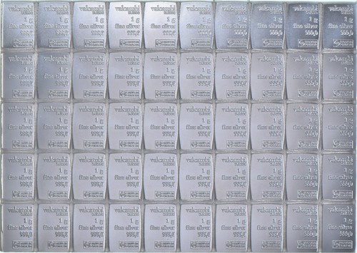 Valcambi Suisse (50 bars) 1 Gram Silver CombiBar .999 Breakable *8094 ...