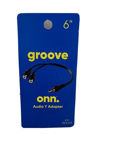 Groove Onn. Audio Y Adapter 6in 3.5mm Auxiliary to RCA Black 100008586 ...