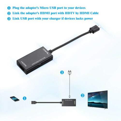 MHL Micro USB to HDMI 1080P MHL HDTV Cable Micro USB 2.0 to HDMI ...
