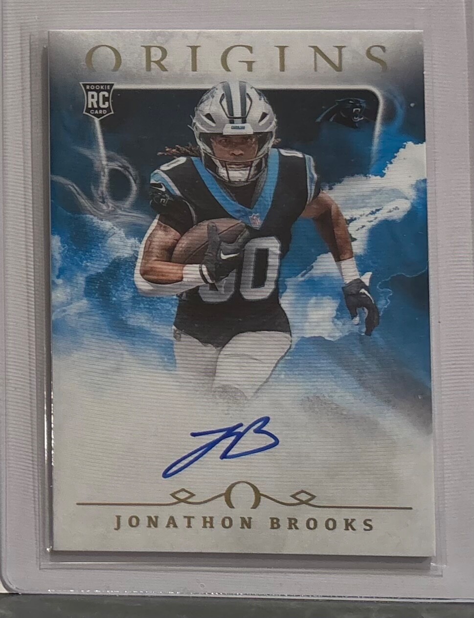 Jonathon Brooks 2024 Panini Origins On-Card Rookie Autograph Blue Ink ...